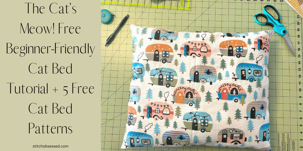 Free DIY Cat Bed Tutorial + 5 Free Cat Bed Patterns